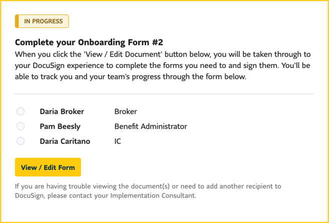 Managing DocuSign Onboarding Forms – Sun Life Onboard
