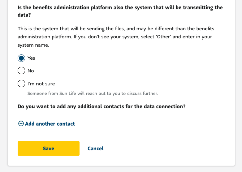 Requesting data connections with Sun Life Link – Sun Life Onboard