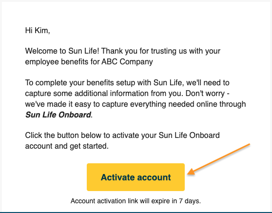 Signing in to your account in Sun Life Onboard – Sun Life Onboard