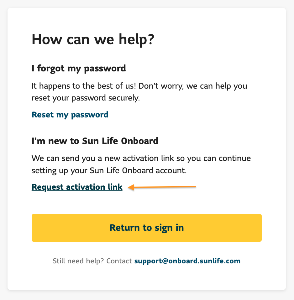 Signing in to your account in Sun Life Onboard – Sun Life Onboard