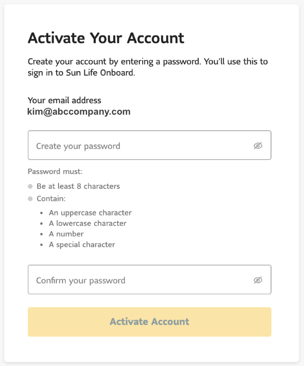 Signing in to your account in Sun Life Onboard – Sun Life Onboard