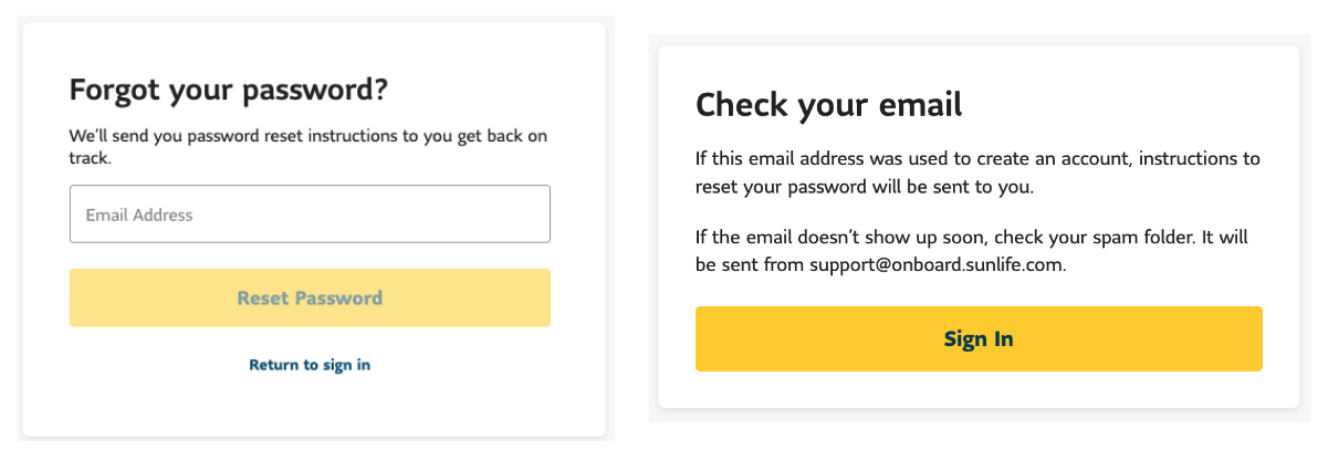 Signing in to your account in Sun Life Onboard – Sun Life Onboard